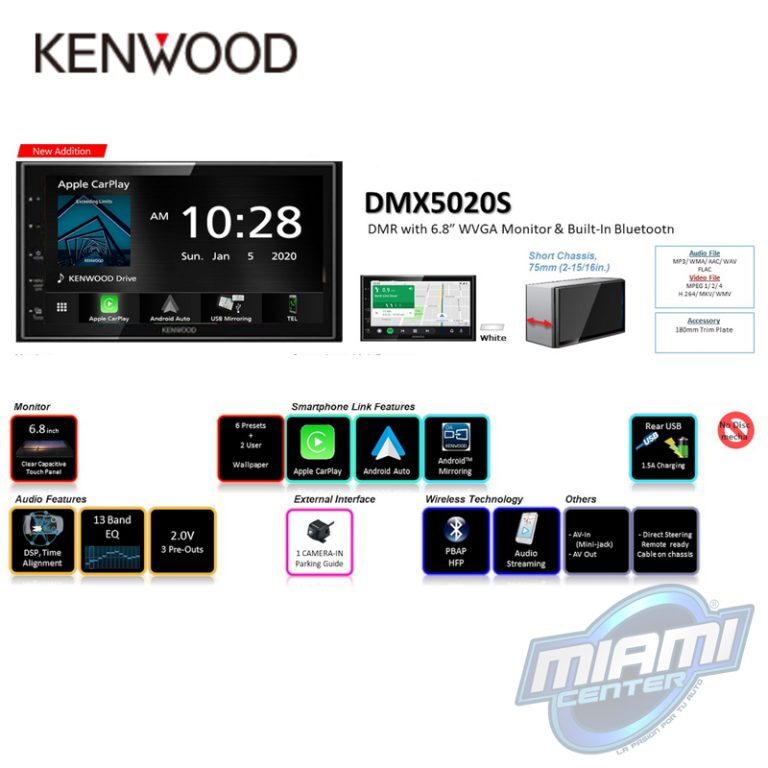 RADIO KENWOOD DMX5020S • Carplay y AndroidAuto